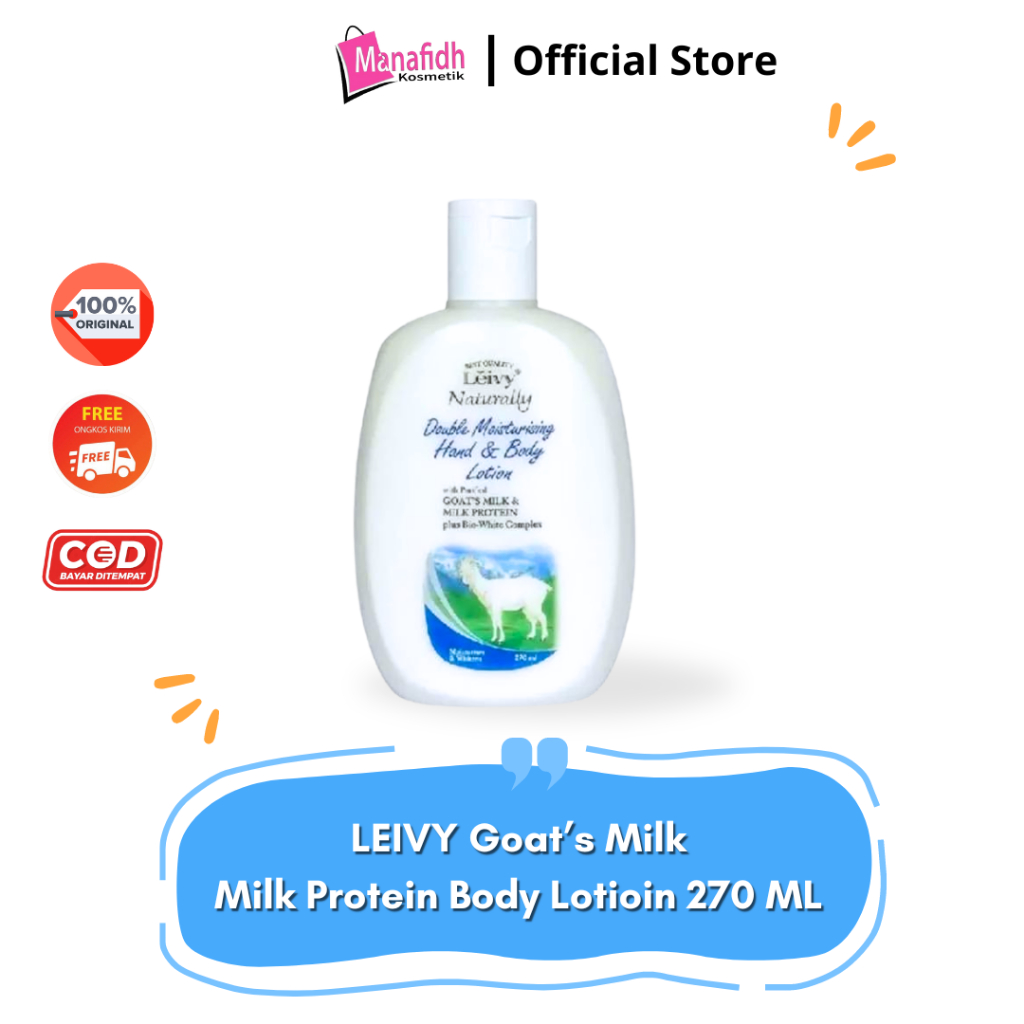 Jual LEIVY Hand Body Lotion Goats Milk and Milk Protein Original BPOM ...