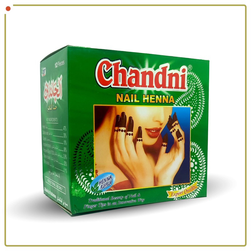 Jual Henna/Pacar Kuku- Chandani Nail/12-pcs-Henna Natural-[-SUDAH BPOM ...