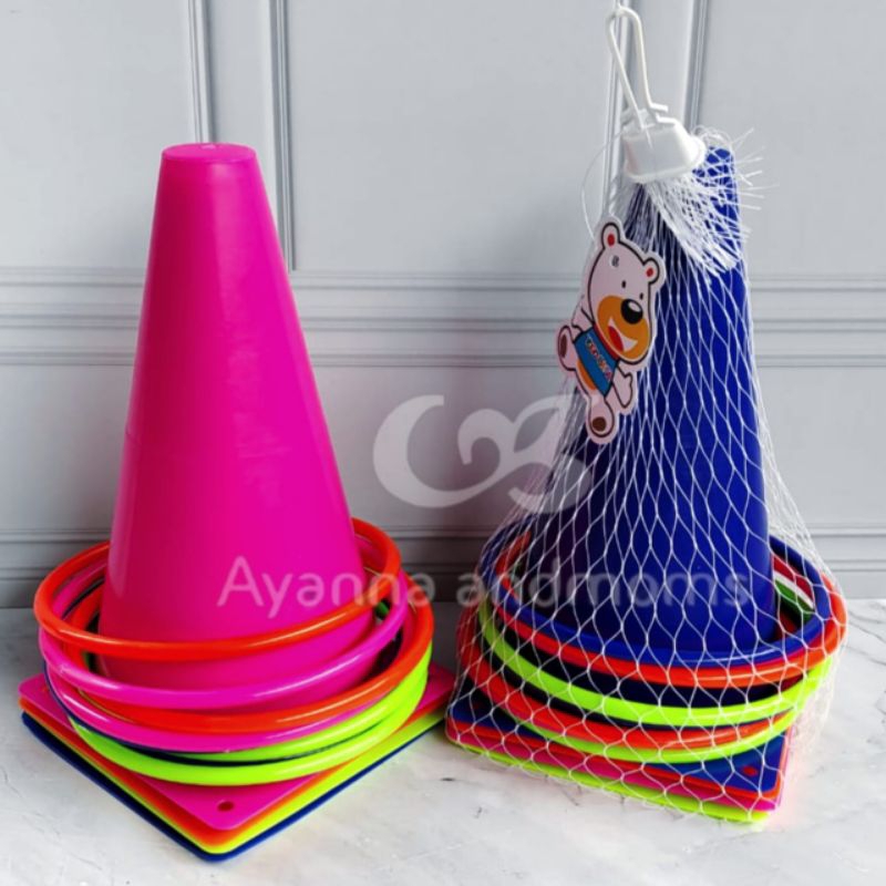 Jual Mainan anak lempar gelang Cone ring throwing latihan olahraga ...