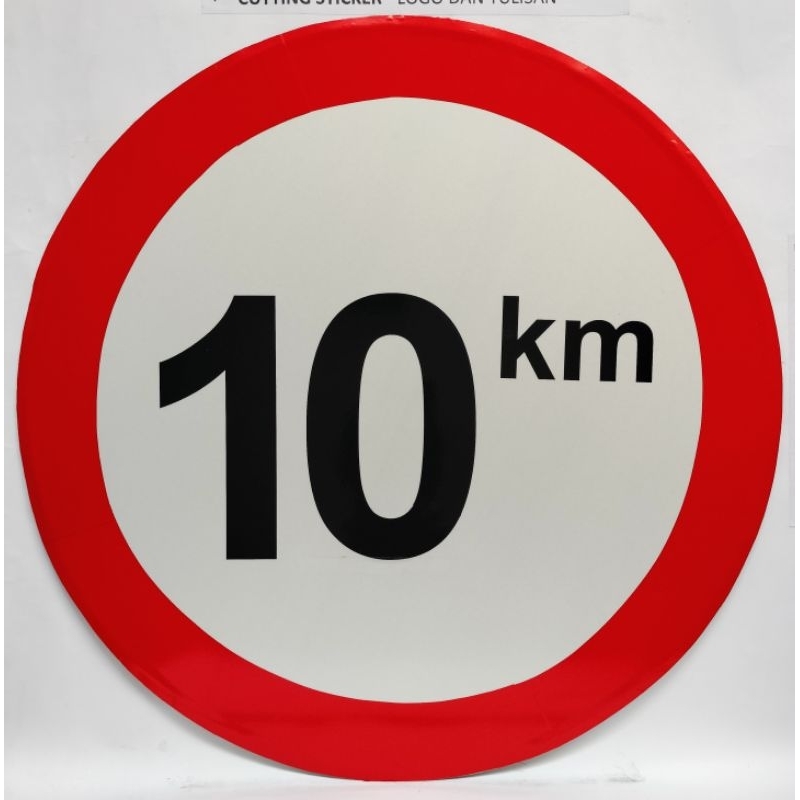 Jual Rambu Kecepatan Max 10 km, diameter 50cm-60cm. | Shopee Indonesia