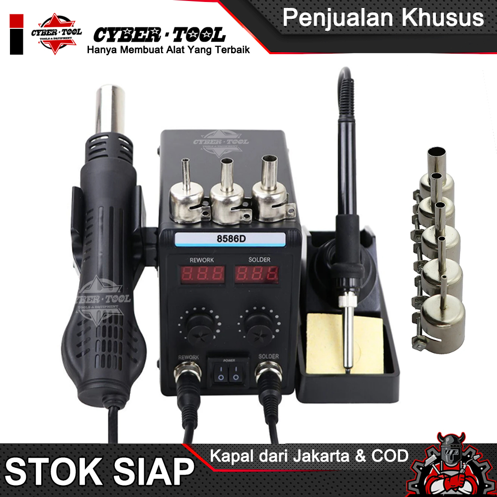 Jual Stasiun Pengelasan 2 IN 1 8586D dengan Alat Panas dan Stasiun ...