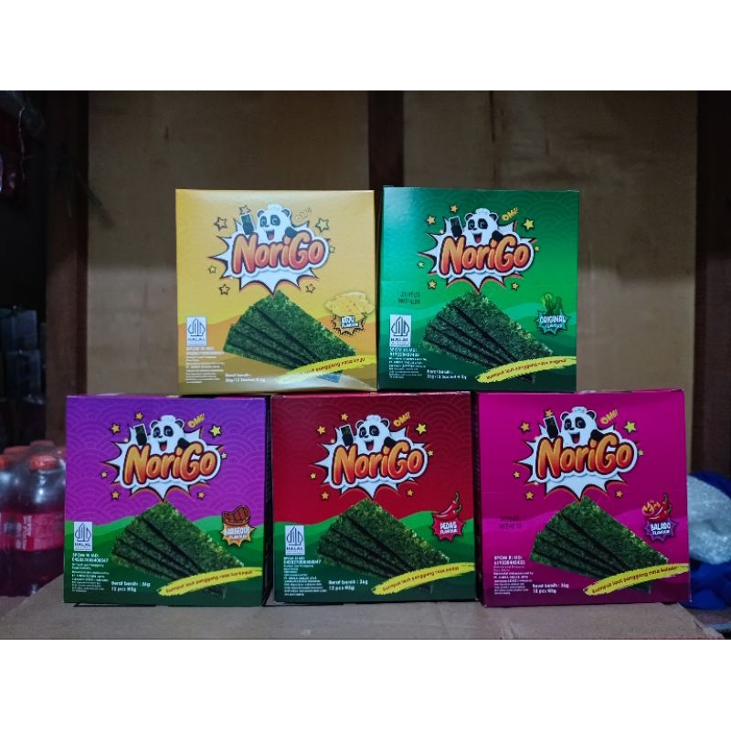 Jual snack rumput laut nori go sachet isi 12 pcs | Shopee Indonesia