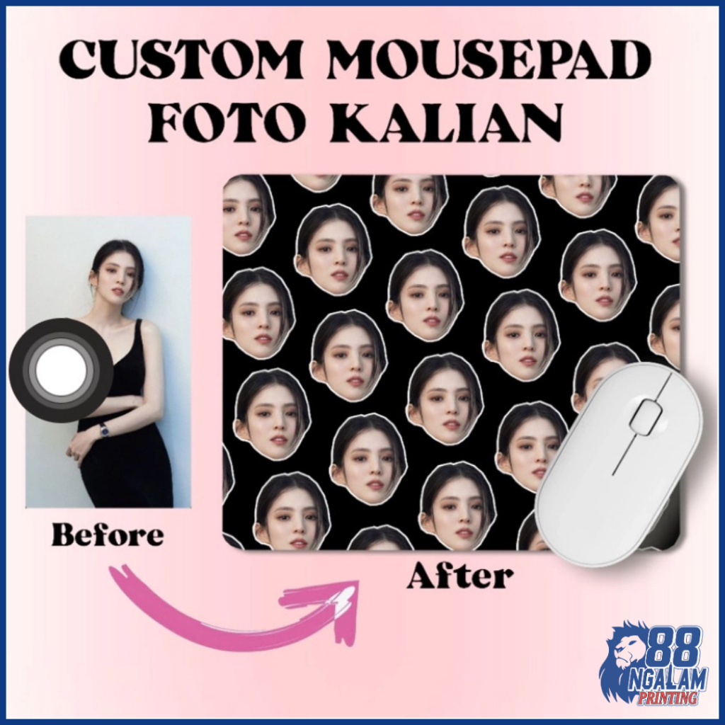 Jual Cetak Custom Mouse Pad / Bantalan Alas Mouse Motif Bisa Foto ...