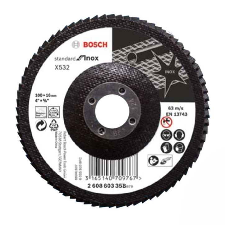 Jual Bosch P60 Flap Disc Amplas Susun Standar Inox 4 inch 100 x 16 mm ...