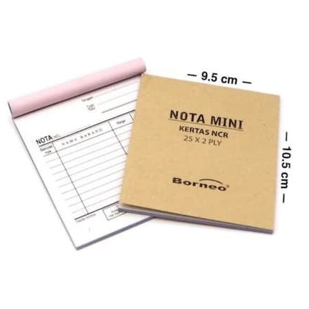 Jual Buku Nota Kontan Mini Borneo 25 Lembar 2 Ply Kecil Cash Note Book ...