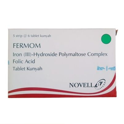 Jual Fermom Box 30 Tablet Kunyah - Asam Folat + Zat Besi - Vitamin Ibu ...