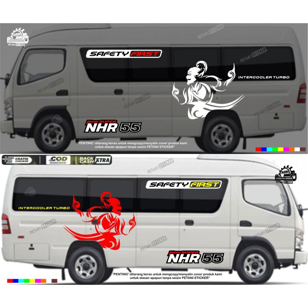 Jual STIKER MOBIL TRAVEL ELF LONG ELF SHORT UNIVERSAL MOTIF WAYANG ...