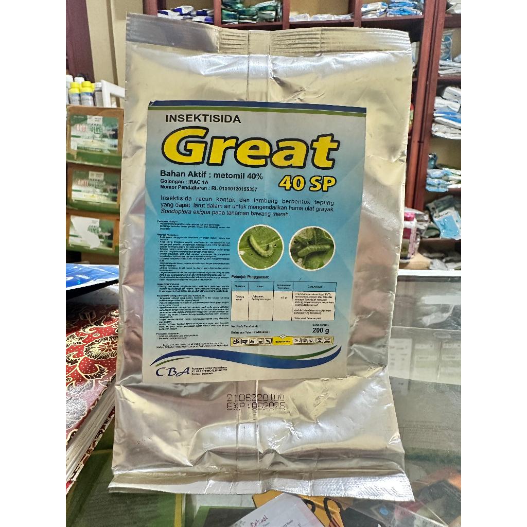 Jual Insektisida GREAT 40SP 200gr Bahan aktif Metomil 40g/l | Shopee ...