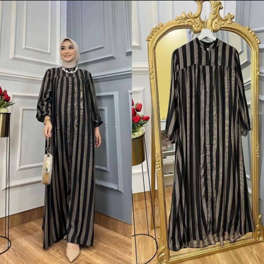 Jual ATIYA DRESS / GAMIS RAYON KOMBINASI / GAMIS RAYON MOTIF SALURg | Shopee Indonesia