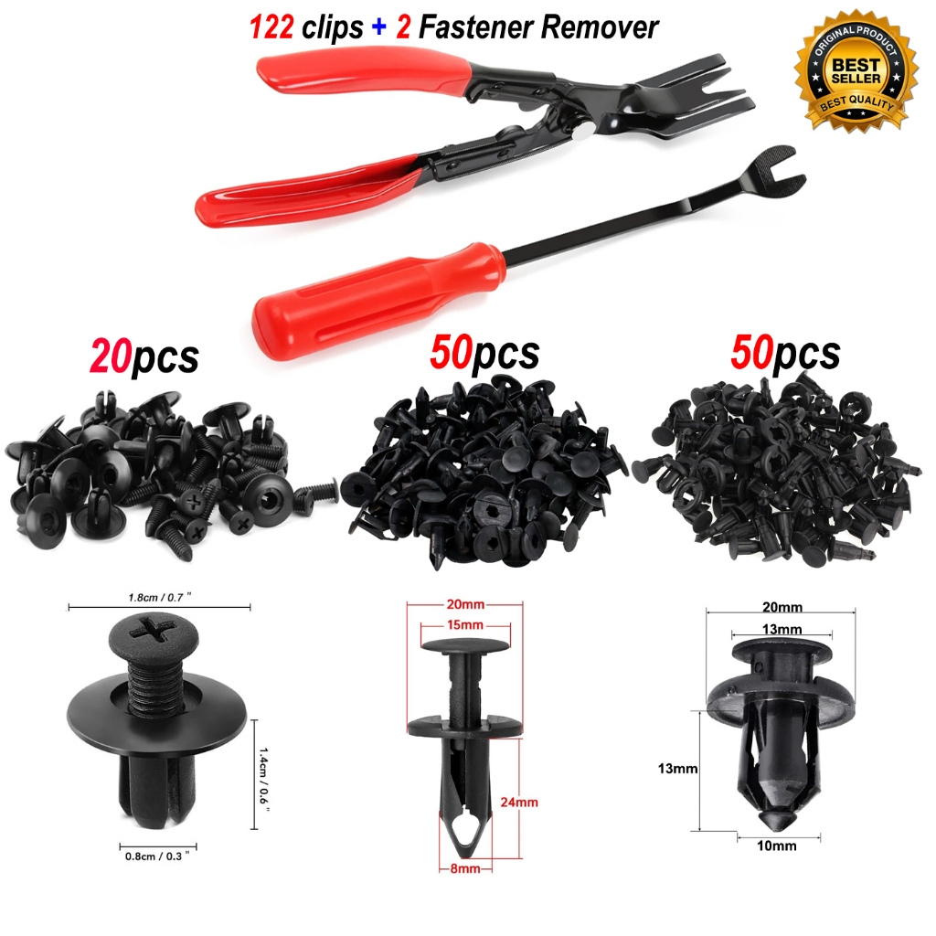 Jual Klip Kancing Rivet Plastik Mobil Motor Universal + Alat Cungkil ...