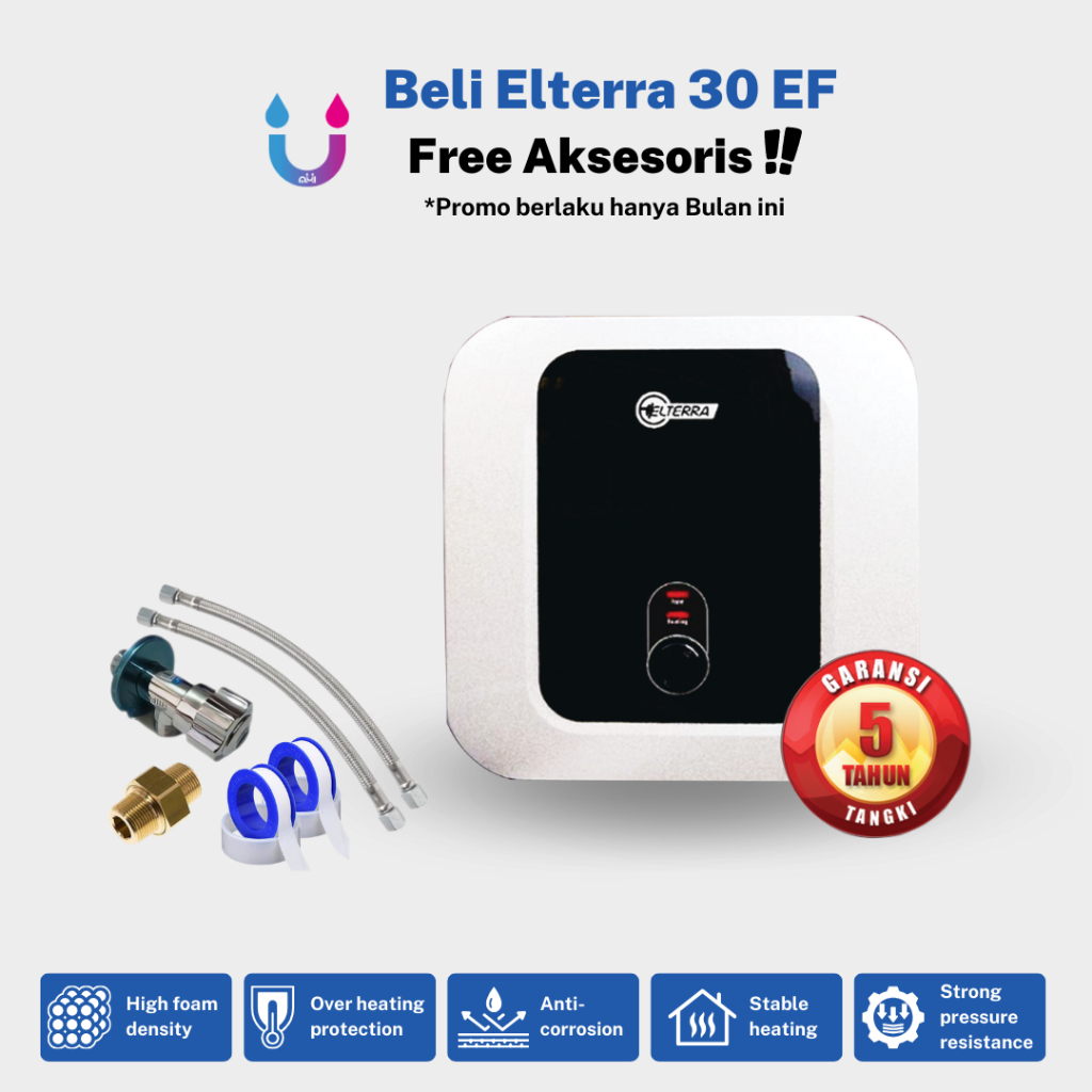Jual water heater listrik elterra 30 liter EF 30 hemat listrik low watt | Pemanas air listrik ...