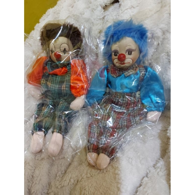 Jual 2 Boneka Badut Porcelain Vintage Lucu dan Unik- Plush Doll Reguler ...