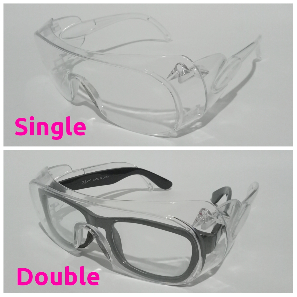 Jual Safety glasses kacamata laboratorium lab bisa double kacamata ...