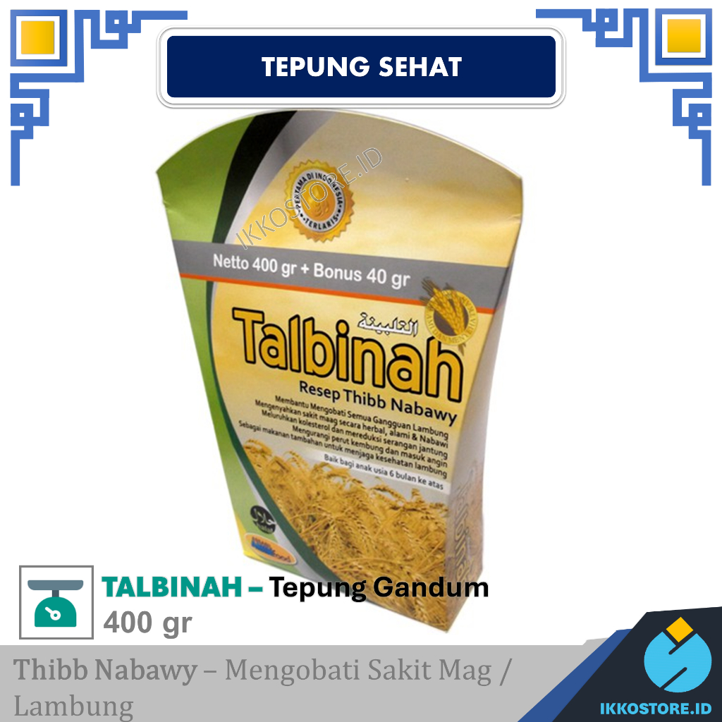Jual Talbinah Thibb Nabawy 400+40 gram Tepung Gandum Talbinah Original ...