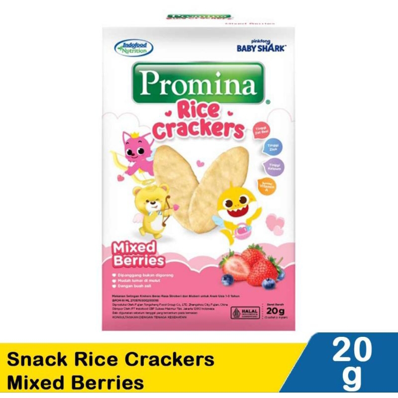 Jual Promina Snack Rice Crackers Mixed Berries 20g Cemilan Anak ...