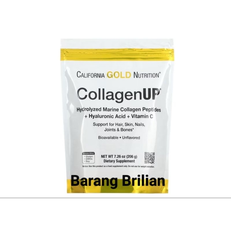 Jual California Gold CGN CollagenUp Hydrolized Marine Collagen Peptides with Hyaluronic Acid ...