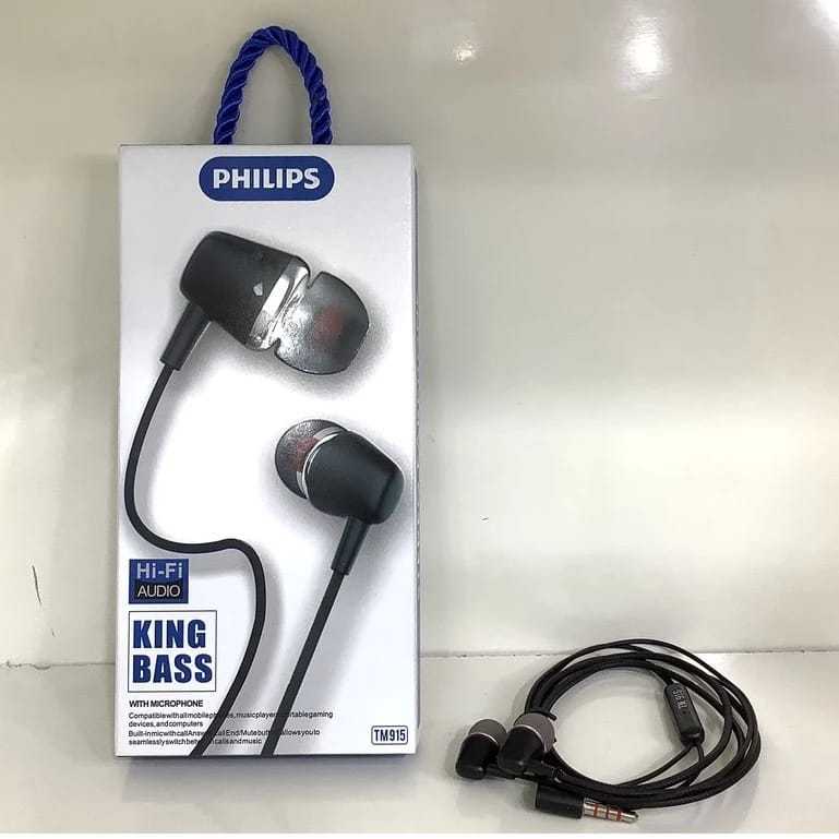 Jual Hf Headset Handsfree Philips TM-915 Super Bass Earphone With TM915 ...