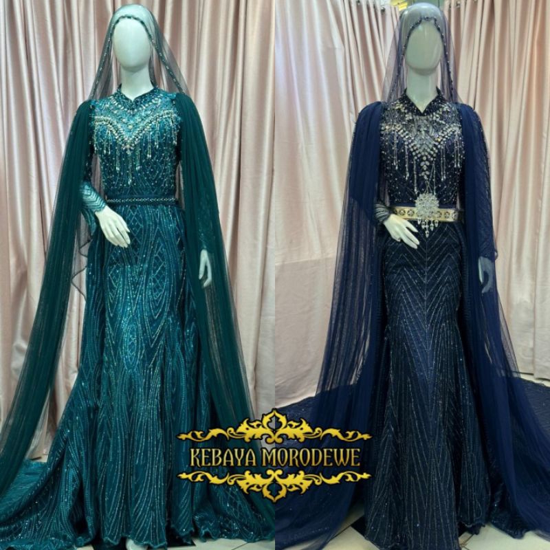 Jual Gaun Pengantin Slim Dress Premium Full Payet | Shopee Indonesia