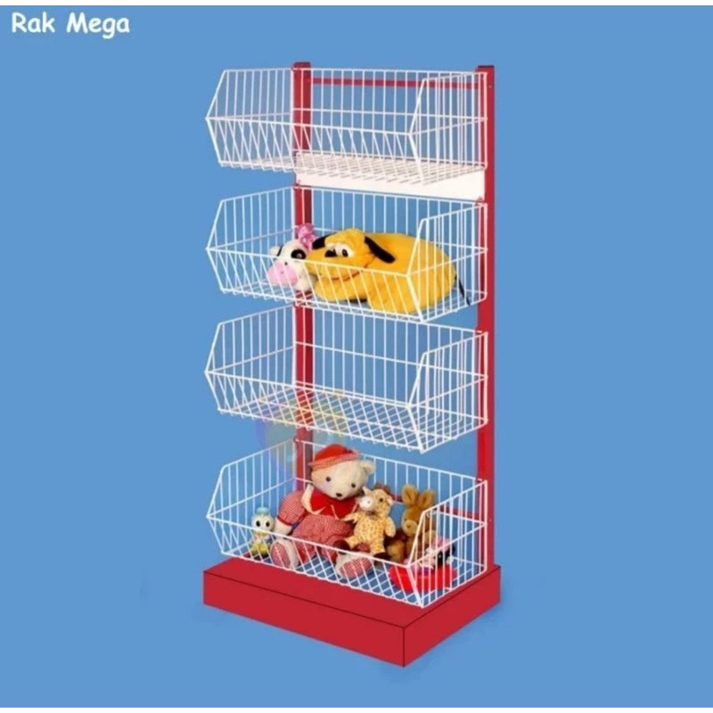 Jual Rak Serbaguna Mega Master Susun4/Rak Snack/Rak Chiki/Rak Displat ...