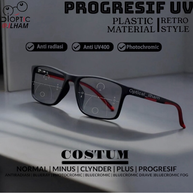 Jual (PROGRESIF LENSA)Kacamata Progresif Photochromic Pria| Kacamata ...