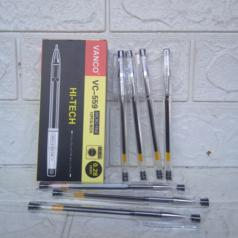 Jual [1pack] BOLPEN HI-TECH VANCO VC-559 0.28 || BOLPEN GEL VANCO VC-559 || BOLPEN MAKNA KITAB ...