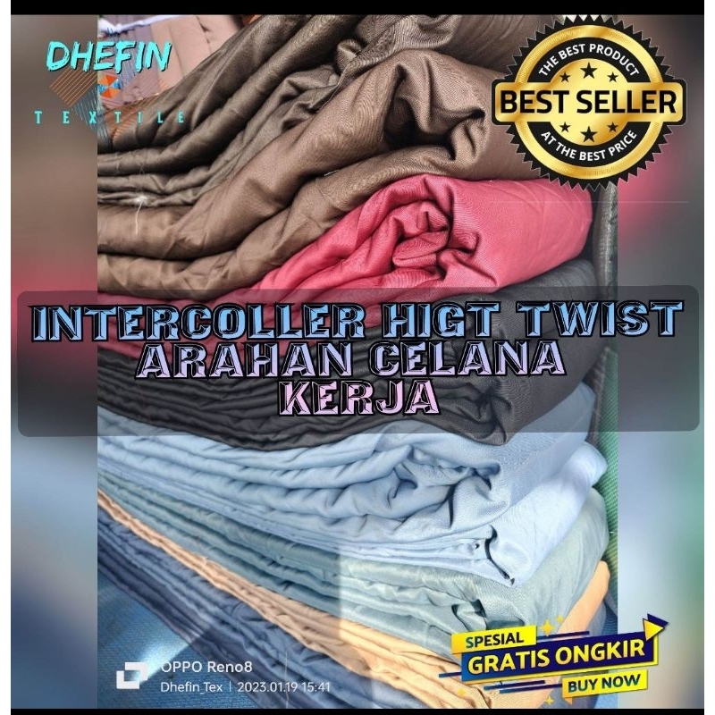 Jual Kain kiloan Kain twill drill polyester HIGH TWIST INTERCOOLER ...