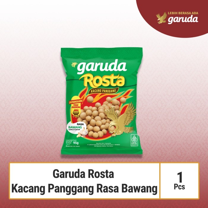 Jual GARUDA ROSTA RASA BAWANG 95G SNACK KACANG OVEN | Shopee Indonesia
