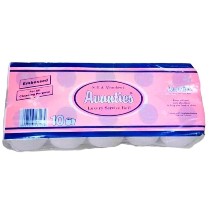 Jual ( 1 PACK ISI 10 ROLL ) TISSUE ROLL EMBOSS 55 GR AVANTIES 10 IN 1 2 ...