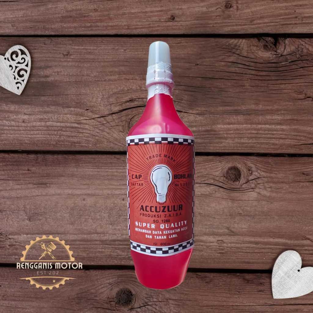 Jual AIR AKI ACCU ZUUR BOTOL MERAH. AIR AKI KERING 500 ML | Shopee ...
