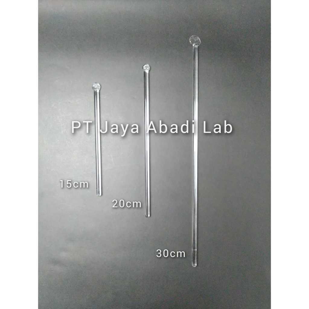 Jual batang pengaduk kaca glass 6,5 mm x 150 mm, 200 mm, 300mm, panjang ...
