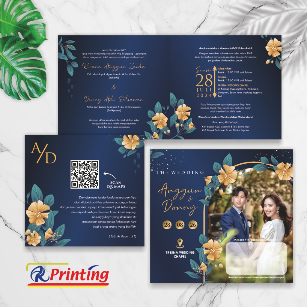 Jual Undangan Pernikahan Glosy, Full Colour Mengkilap, Undangan Premium ...