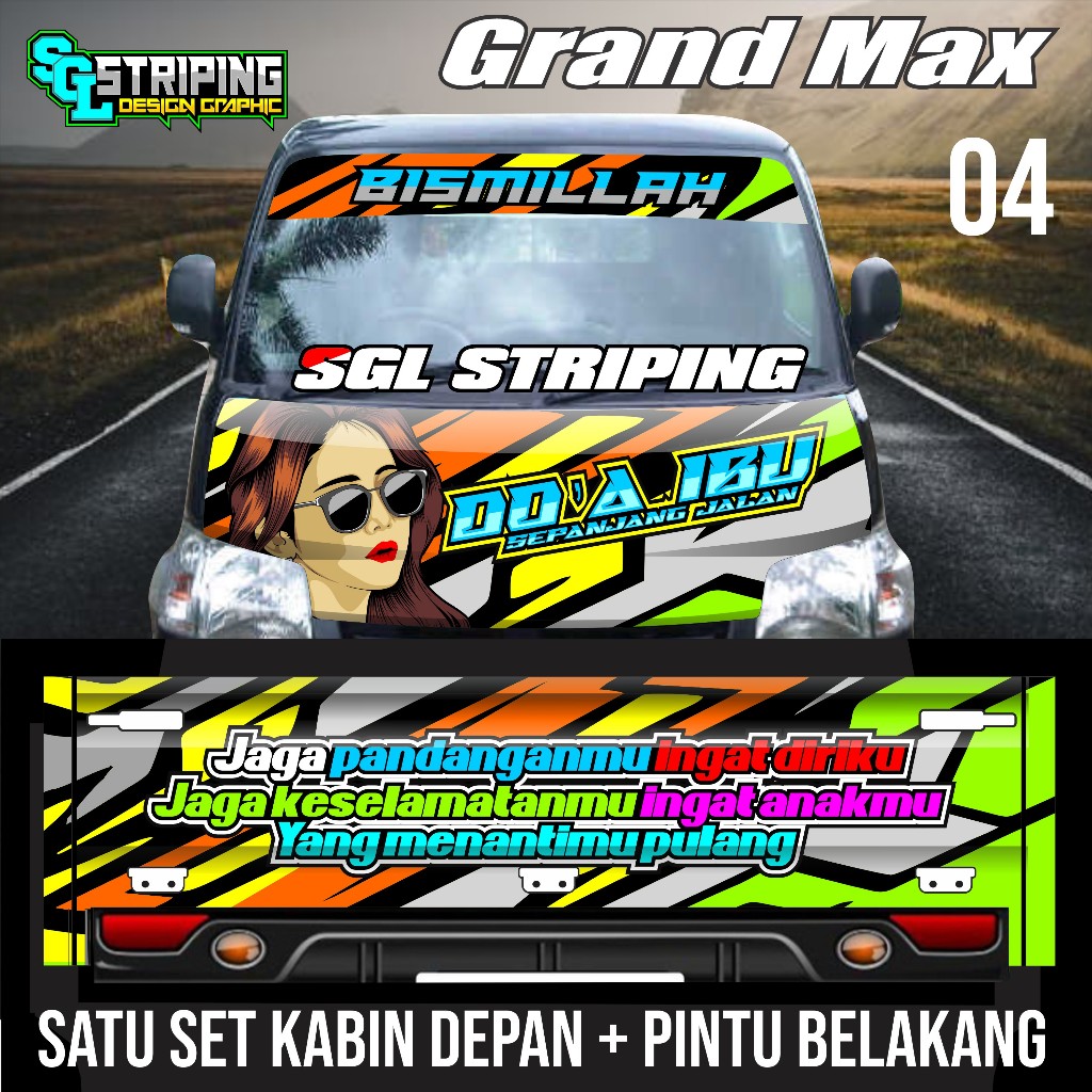 Jual DECAL GRAND MAX SATU SET KABIN DEPAN & PINTU BELAKANG DECAL STIKER ...