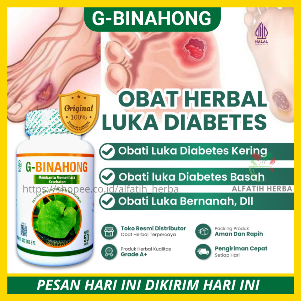 Jual BINAHONG KAPSUL ORIGINAL Obat Luka Diabetes Dan Semua Jenis Luka ...