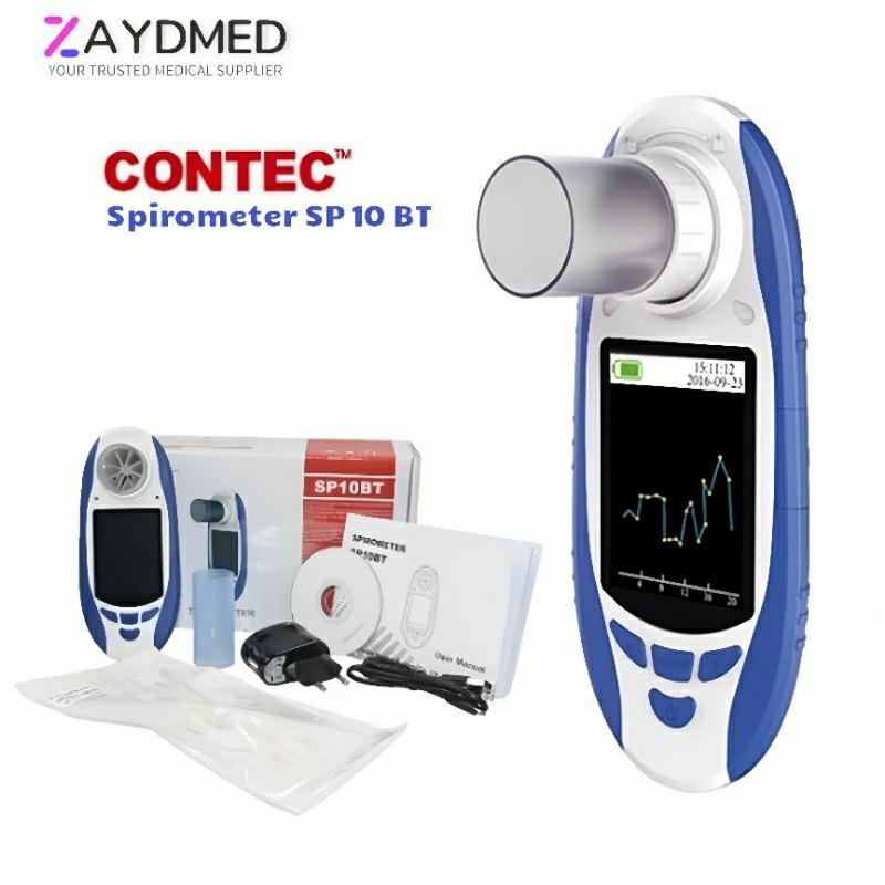 Jual CONTEC SP10BT SPIROMETER LUNG BREATHING DIAGNOSTIC VITALOGRAPH ...