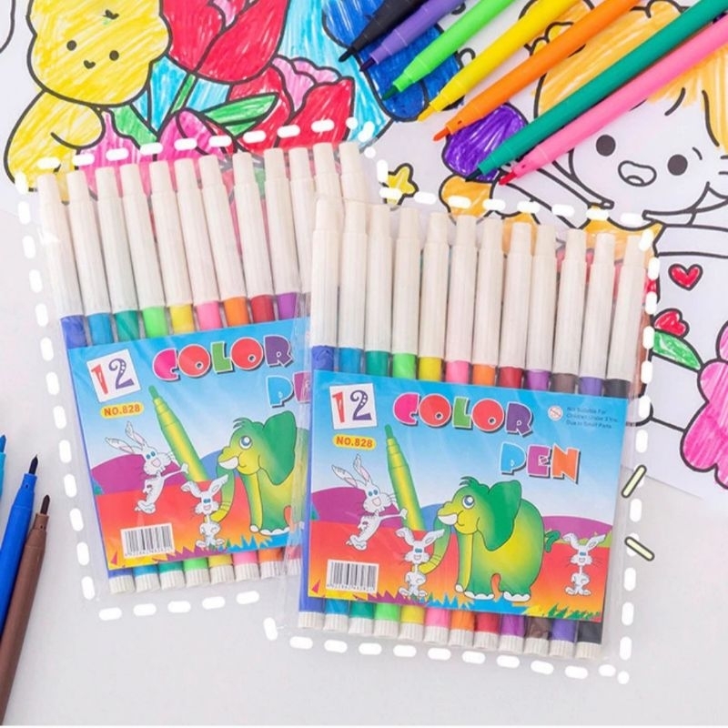 Jual Spidol 12 Warna / Spidol Kelir Air Warna Murah / Kelir Cair / Klir ...