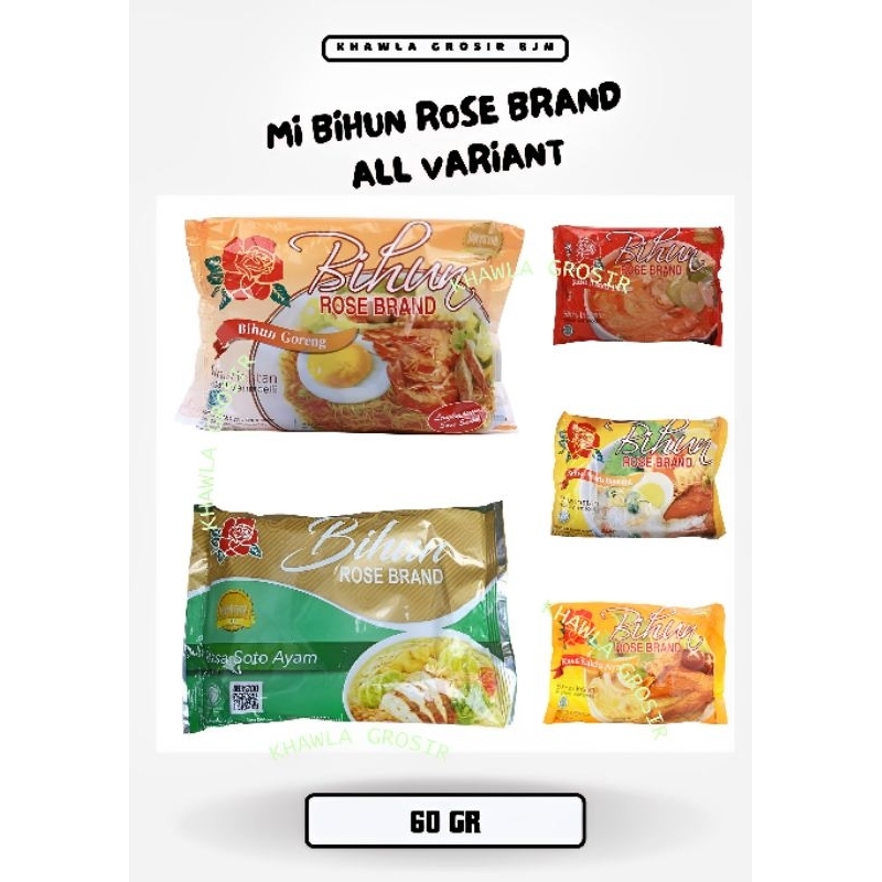 Jual KALSEL ROSE BRAND MIE BIHUN GORENG KUAH SOTO KALDU AYAM BAWANG ...