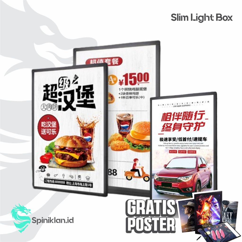 Jual Slim Light Box AKRILIK l Slim Light Box l LED Cafe Menu Board ...