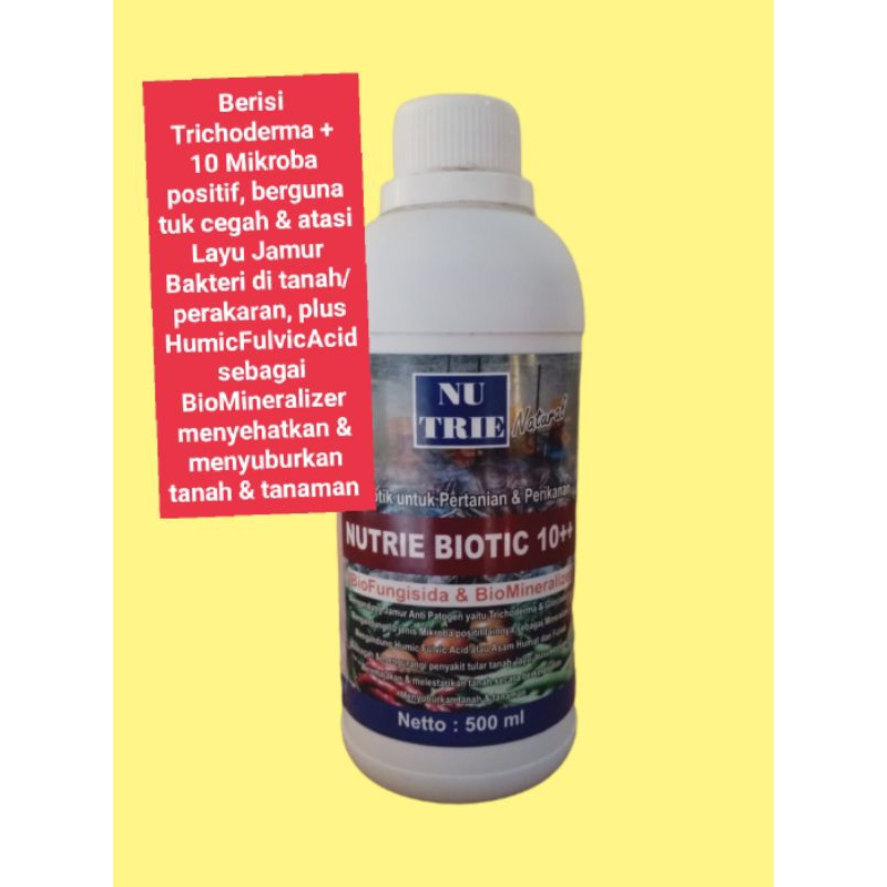 Jual NUTRIE BIOTIC 10++, BioFungisida+BioMineralizer, atasi Layu jamur ...