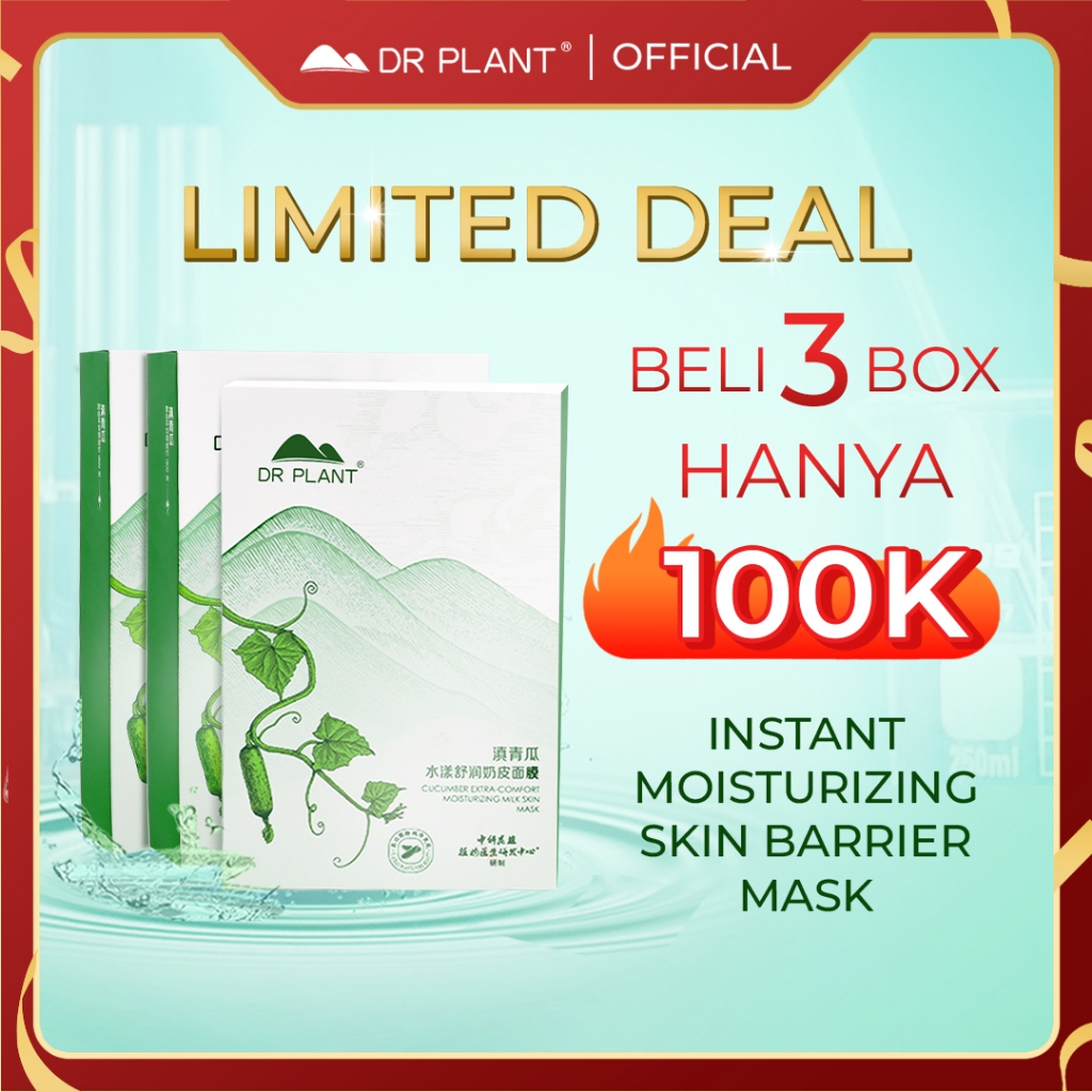 Jual [ISI 7 PCS] DR PLANT Cucumber Extra Comfort Milk Skin Mask ...