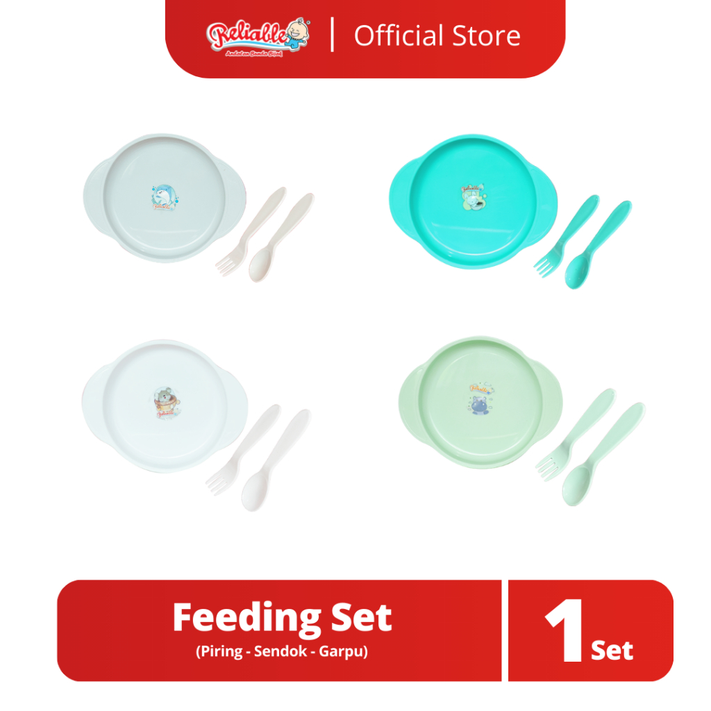 Jual Reliable Feeding Set Piring & Sendok Garpu | Shopee Indonesia