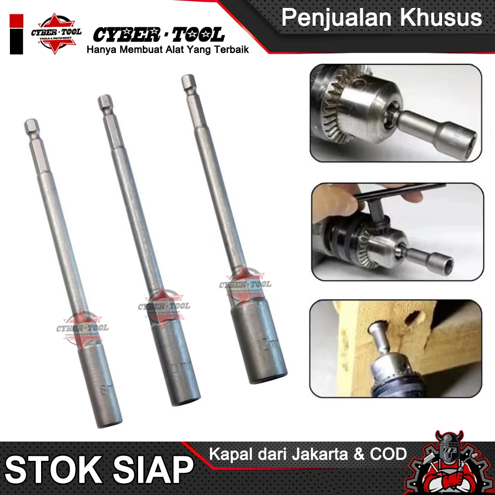 Jual Adapter Soket Kunci Pas Ekstension Panjang 150mm Hex Nut Driver ...