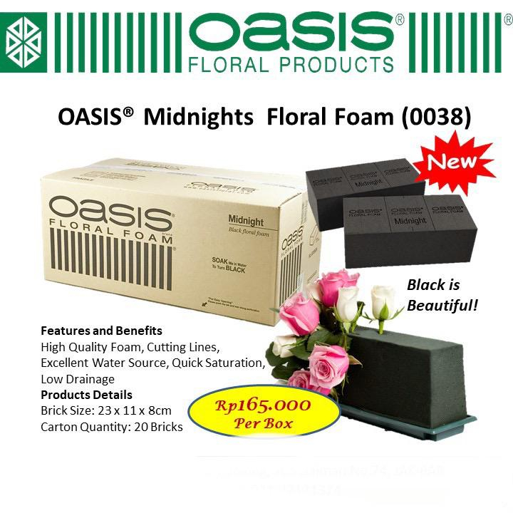 Jual OASIS Midnights Floral foam 0038 Oasis Basah Foam bunga basah ...