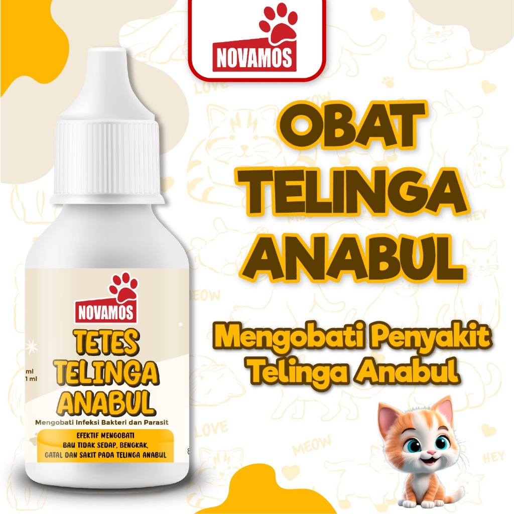 Jual NOVAMOS Obat Tetes Telinga Kucing dan Anjing Anti Earmites Conge ...