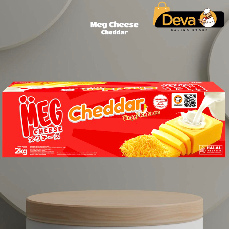 Jual Meg Cheese Cheddar - Keju Meg Cheddar 2kg | Shopee Indonesia