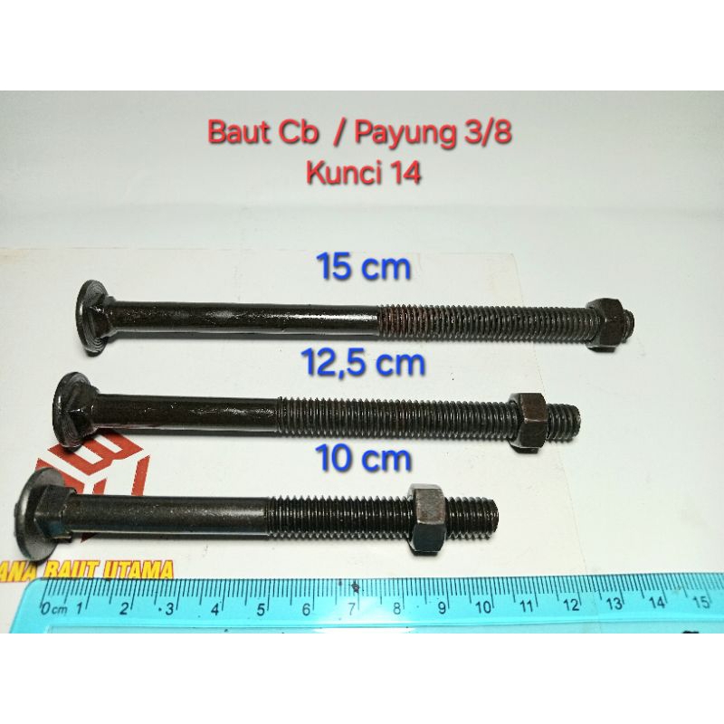 Jual Baut CB Ukuran 3/8 x 4 - 5 - 6" (10 s/d 15 cm) Kunci 14 / Baut ...