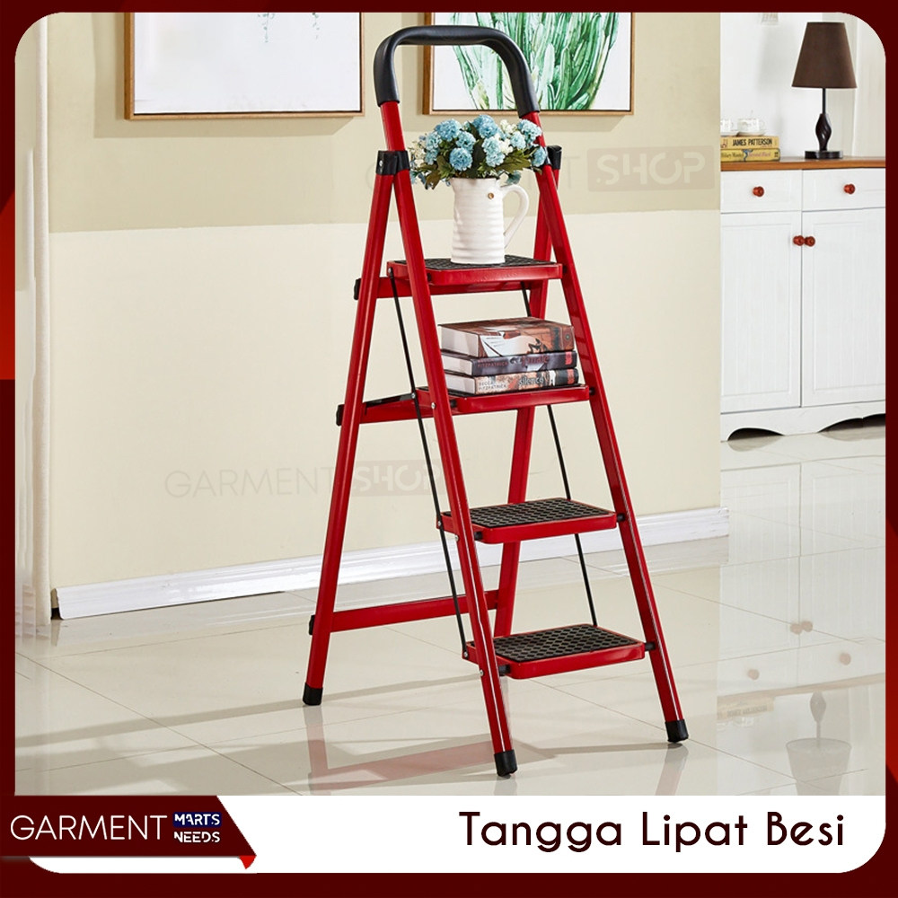 Jual Tangga Lipat Besi Rumah Tangga Dengan Pegangan 2 3 4 5 6 Susun ...