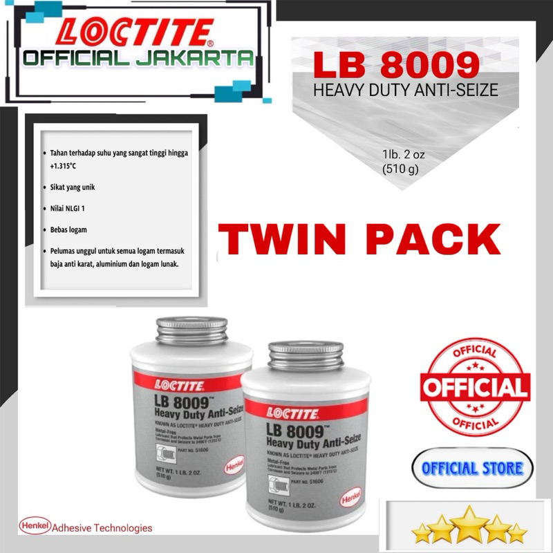 Jual LOCTITE LB 8009 Heavy-Duty Anti-Seize Agent 510g Twin Pack Loctite ...