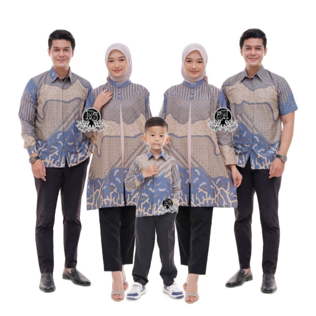 Jual BATIK ANAK HASYA BIRU DENIM / BIRU MUDA | Shopee Indonesia