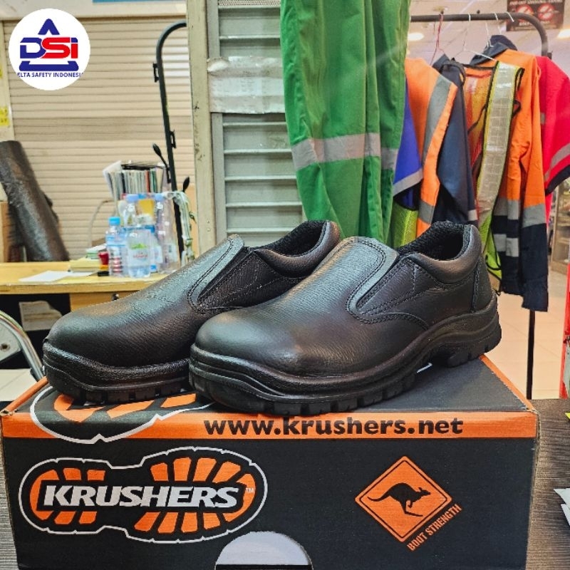 Jual Sepatu Safety Krushers Boston Black Original Safety Shoes Krushers ...