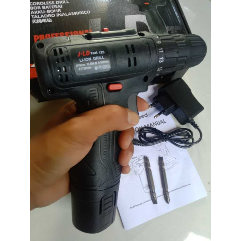 Jual mesin bor cas 12 V/mesin bor cordless 2 batre | Shopee Indonesia